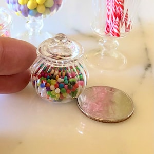 Miniature Glass Candy Jars for 1 6 and 1:3 Scale Dolls, Glass Jars for ...