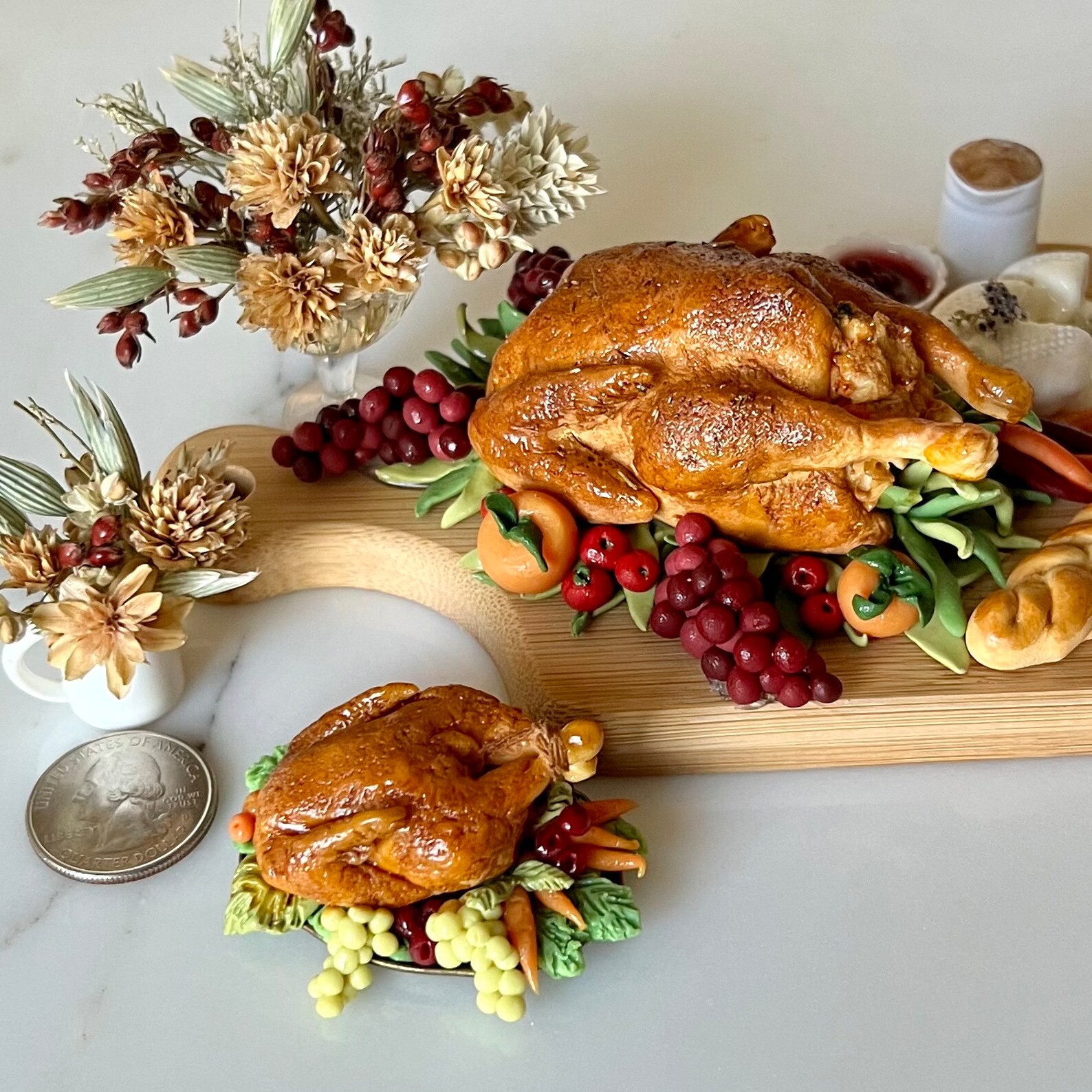 1:6 Scale Miniature Turkey Dinner Set for Blythe Style Dolls - Etsy