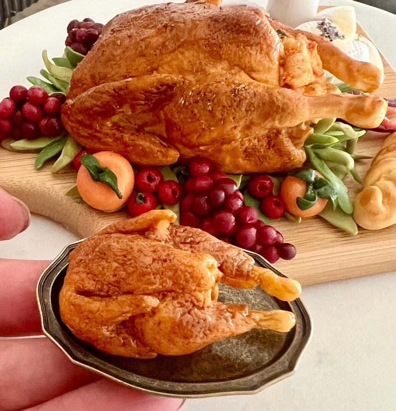 1:12 Scale Turkey Miniature Turkey Dollhouse Turkey Dinner - Etsy