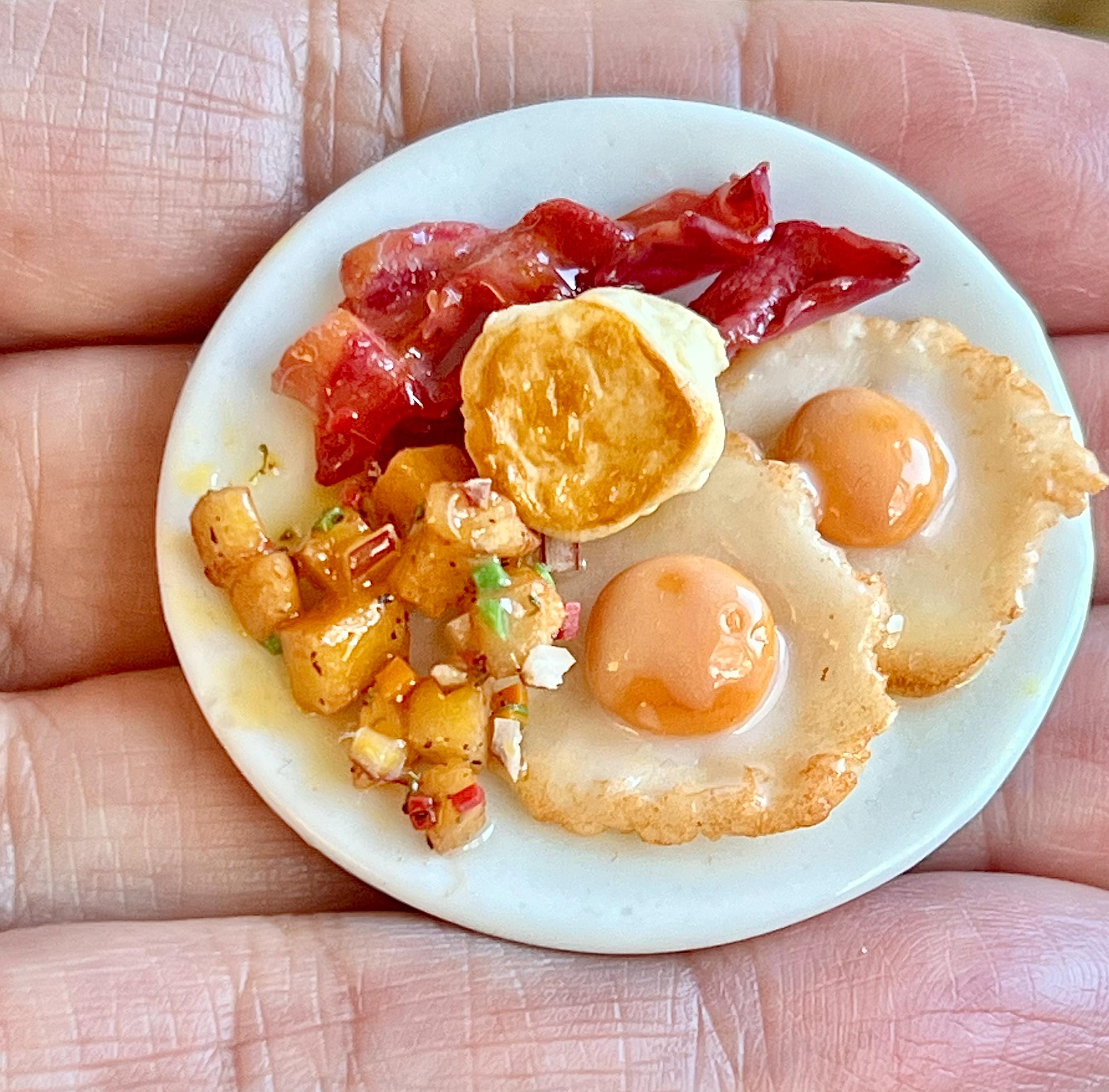 Refrigerator Magnet EGGS BENEDICT With Country Potatoes. Country Fried ...