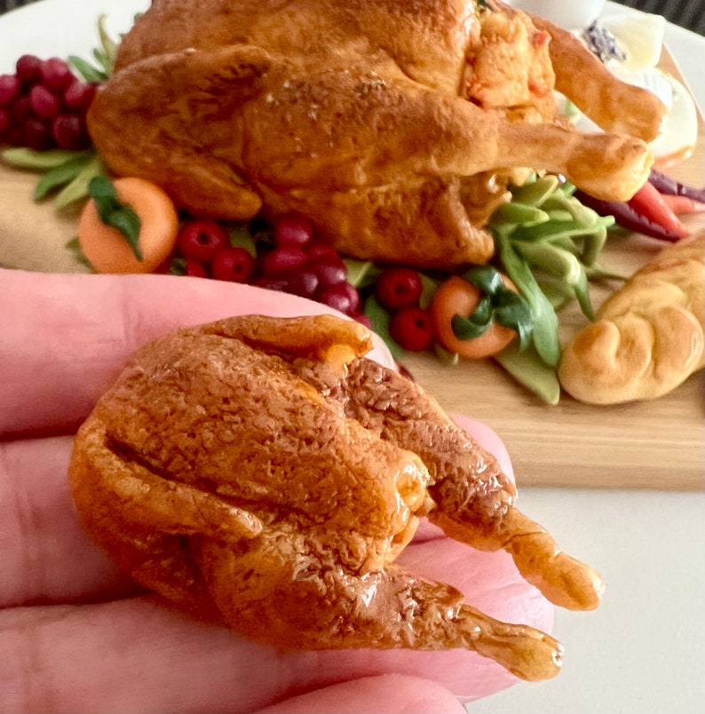 1:12 Scale Turkey Miniature Turkey Dollhouse Turkey Dinner - Etsy