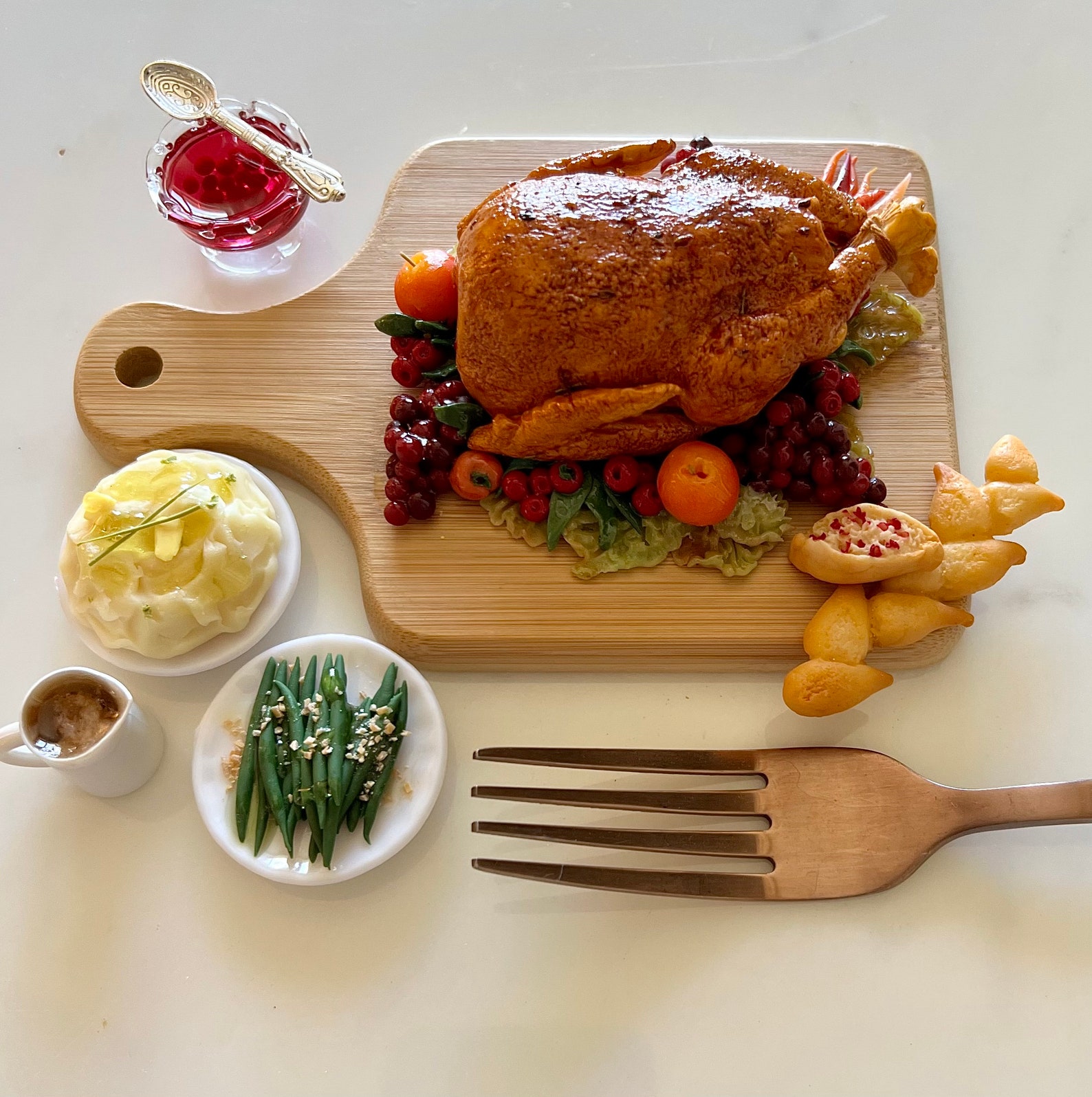 1:6 Scale Miniature Turkey Dinner Set for Blythe Style Dolls - Etsy