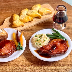 1:6 Scale Miniature Prime Rib Dinner for Blythe Size 12 Inch Fashion ...