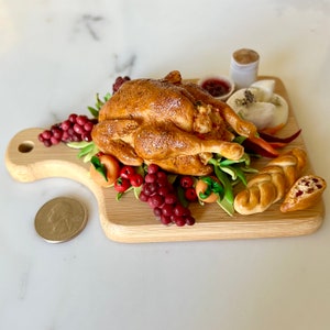 1:6 Scale Miniature Turkey Dinner Set for Blythe Style Dolls, Fake ...