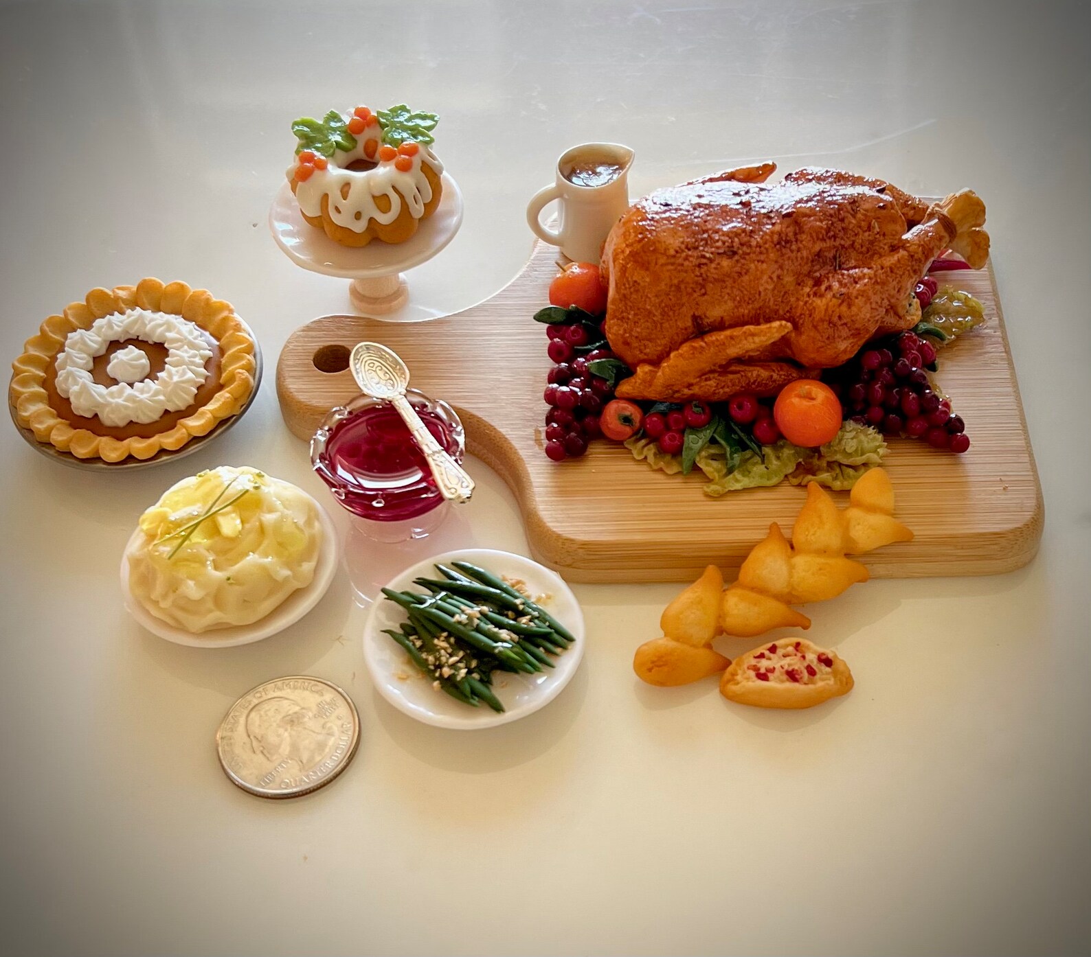 1:6 Scale Miniature Turkey Dinner Set for Blythe Style Dolls - Etsy