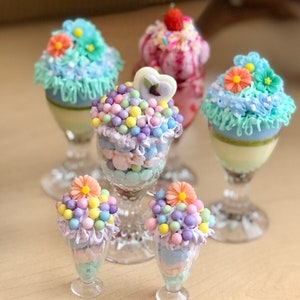 Miniature Sundaes for 18 Inch Dolls, 1:6 Scale Ice Cream Sundaes for 18 ...
