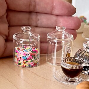 Miniature Glass Candy Jars for 1 6 and 1:3 Scale Dolls, Glass Jars for ...