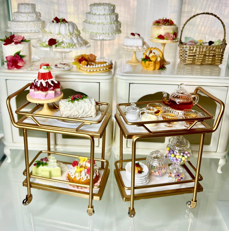 1:6 Scale Tea Cart FOR BLYTHE Dolls and 12 Inch Size Fashion Dolls ...