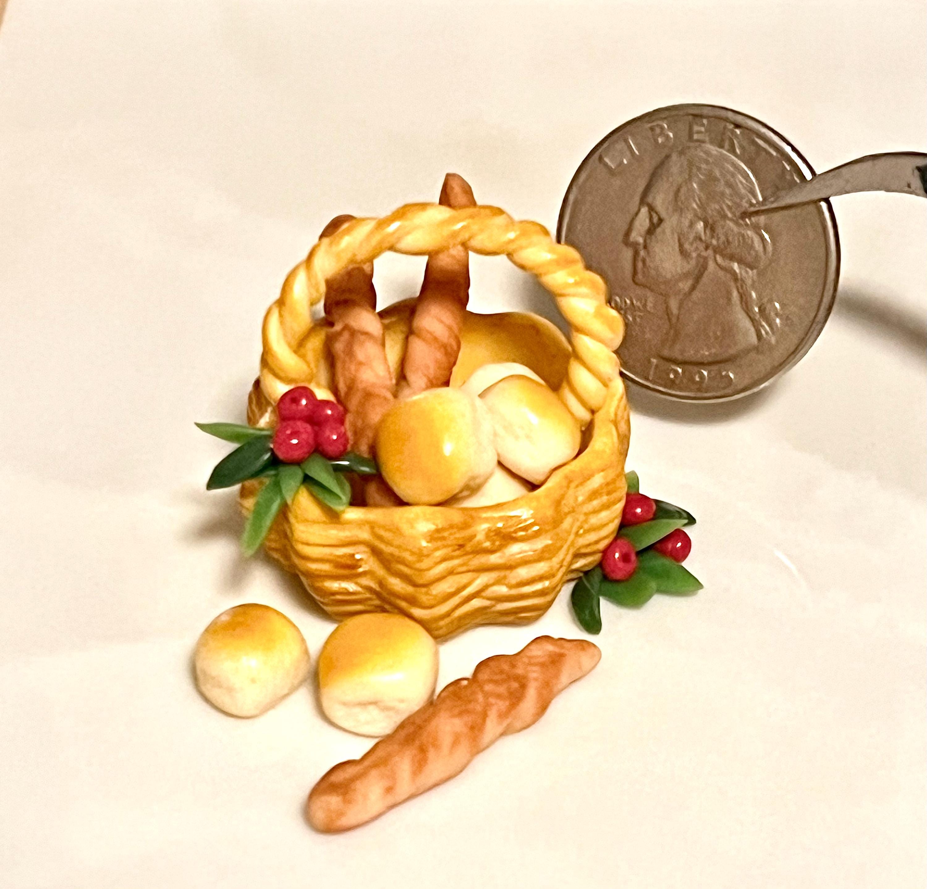 1:6 Scale Miniature Bread Basket FOR Blythe 12 Inch Size Dolls, Fake ...