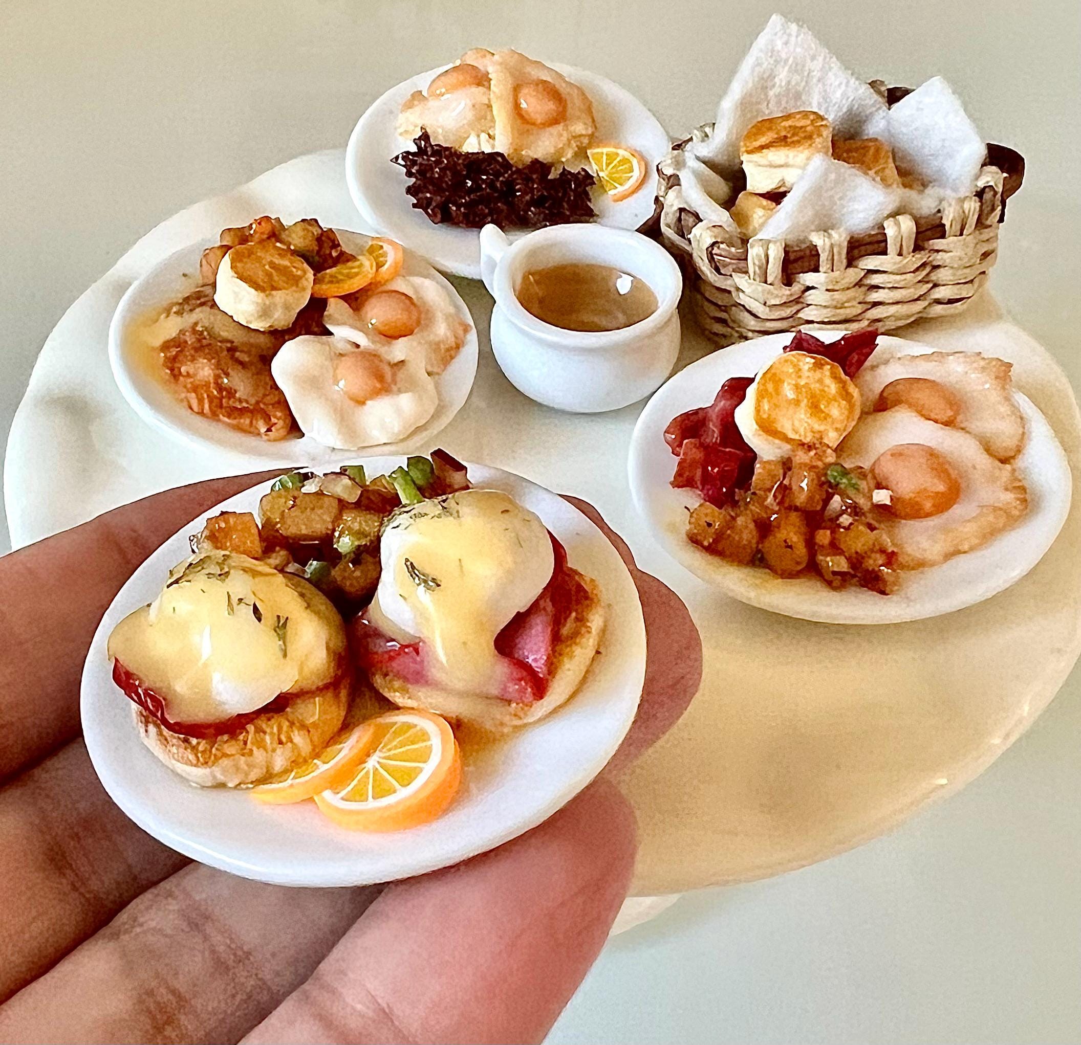 Refrigerator Magnet EGGS BENEDICT With Country Potatoes. Country Fried ...