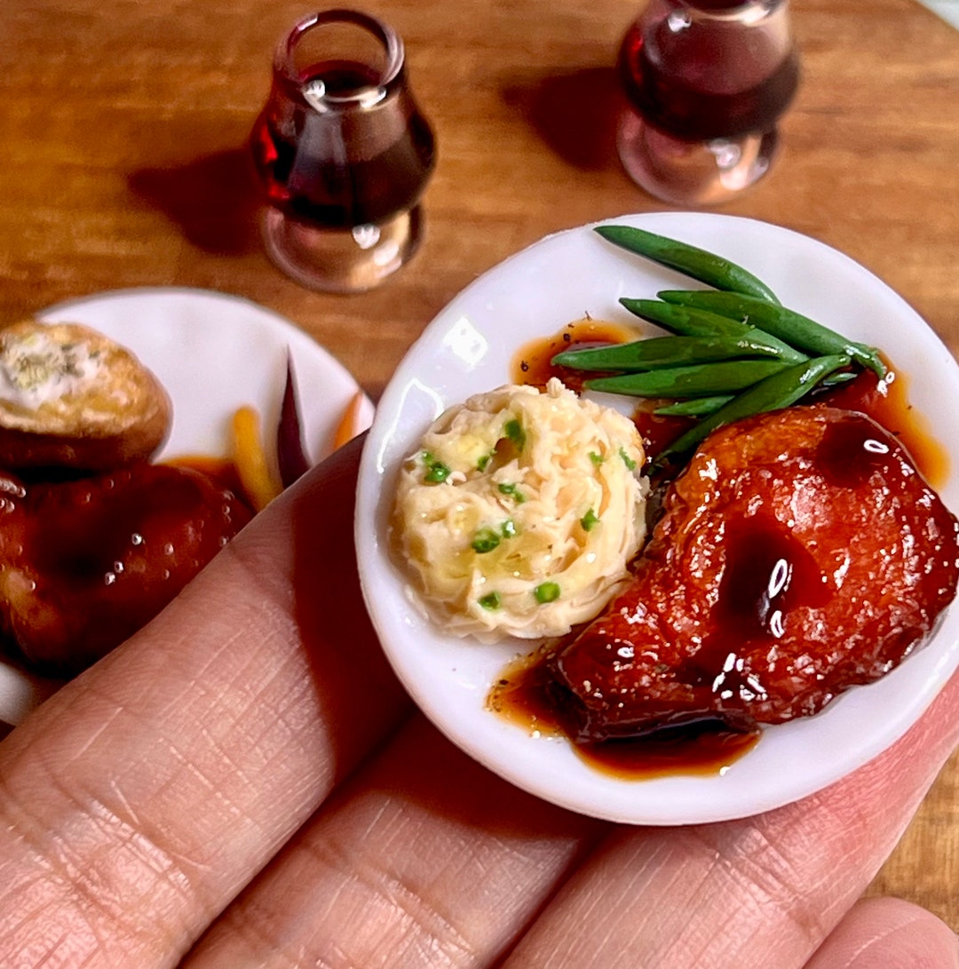 1:6 Scale Miniature Prime Rib Dinner for Blythe Size 12 Inch Fashion ...