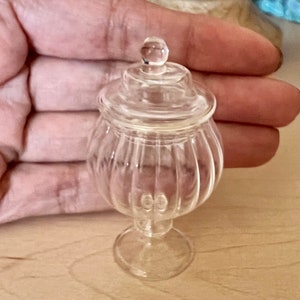 Miniature Glass Candy Jars for 1 6 and 1:3 Scale Dolls, Glass Jars for ...