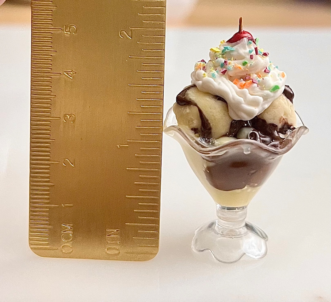 1:3 Scale Miniature Ice Cream Sundae FOR 18 Inch Size American Girl ...