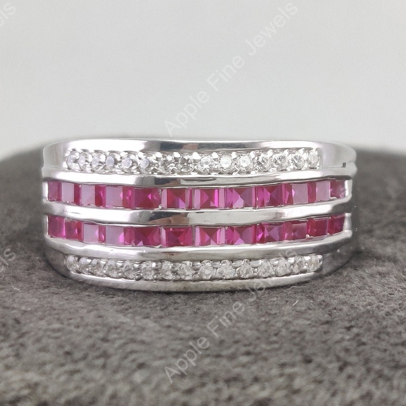 Antique Ruby Chunky Ring - Etsy