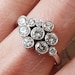 Scattered Moissanite Diamond Ring, Bezel Set Multi Stone Engagement ...