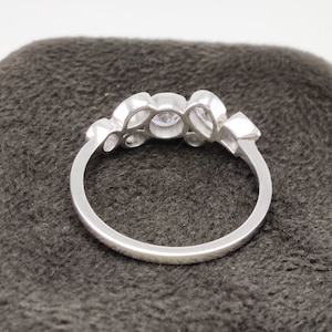 Scattered Stone Ring, Mixed Cut Moissanite Ring, Multi Shape Wedding ...