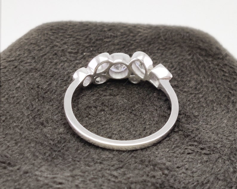 Scattered Stone Ring, Mixed Cut Moissanite Ring, Multi Shape Wedding ...