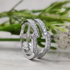 Square Stone Ring Enhancers and Wraps, Moissanite Ring Enhancer ...