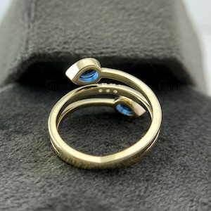 Open Cuff Sapphire Ring, Wrap Spiral Ring, Finger Wrap Ring, Wrap ...