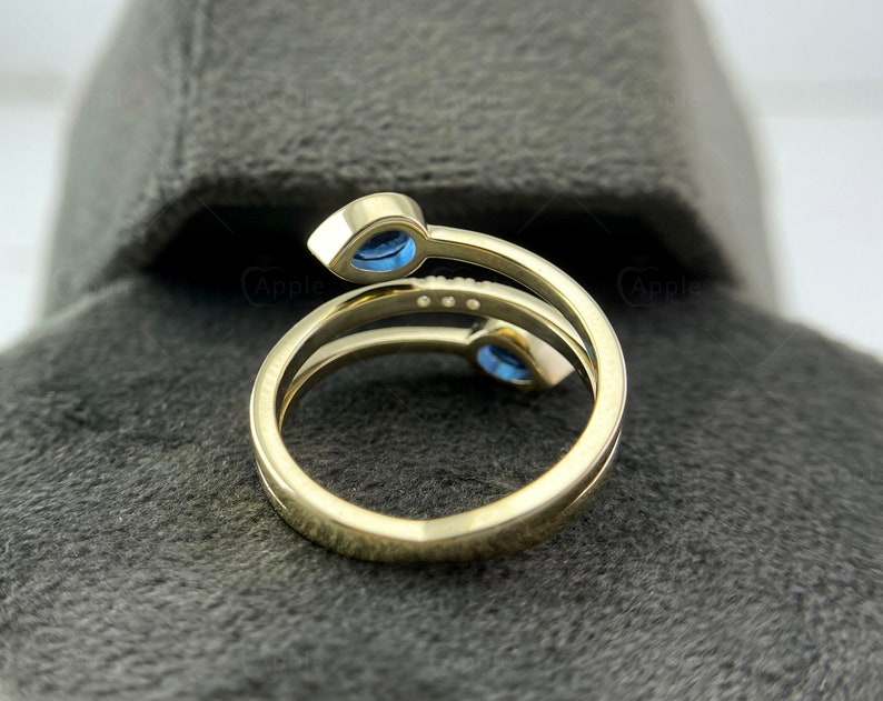 Open Cuff Sapphire Ring, Wrap Spiral Ring, Finger Wrap Ring, Wrap ...