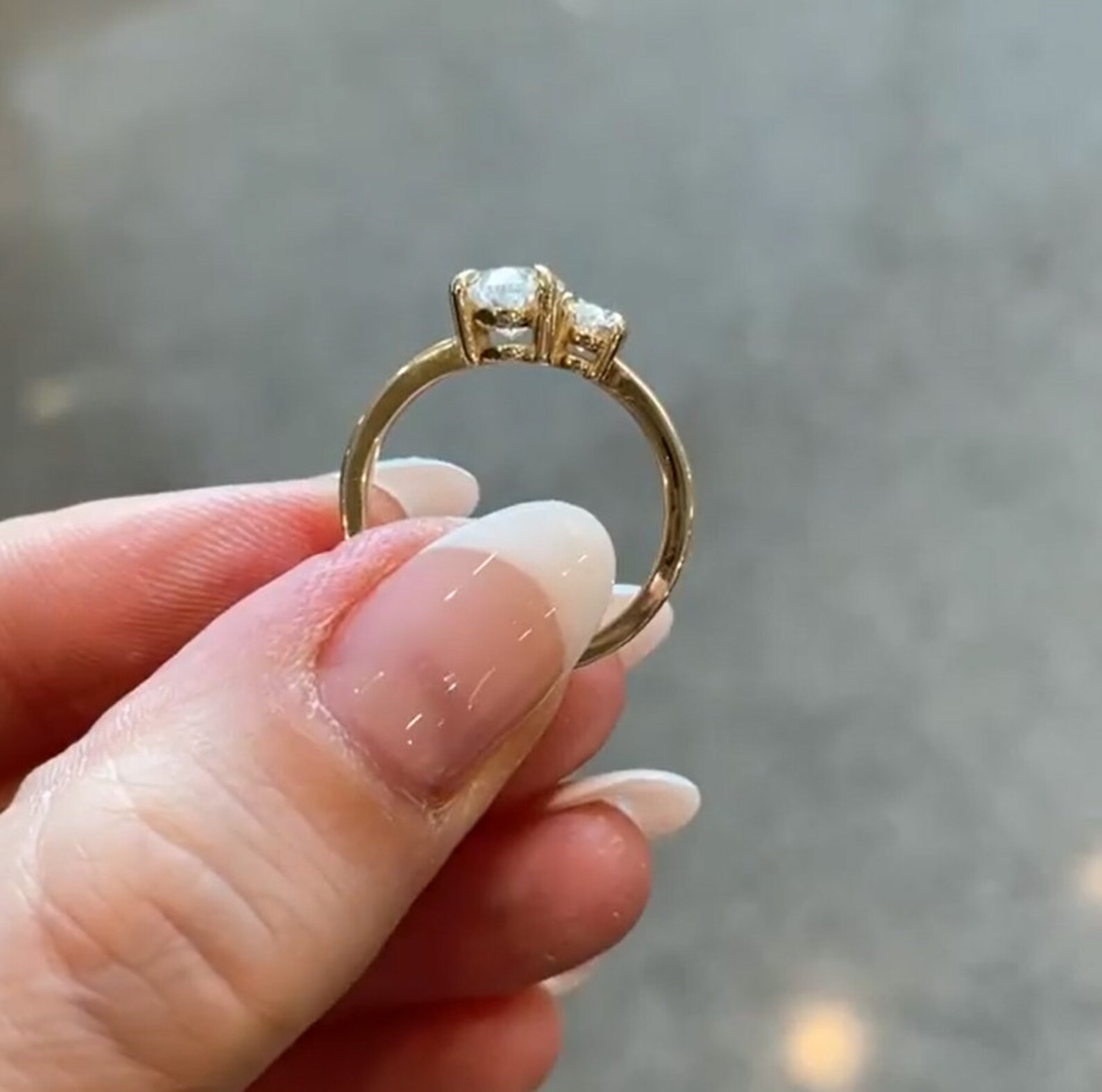 Unique 2 Stone Engagement Rings for Women Toi Et Moi Ring - Etsy