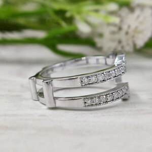 Square Stone Ring Enhancers and Wraps, Moissanite Ring Enhancer ...