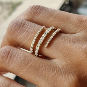 Silver Rings for Women, Wrap Spiral Ring, Finger Wrap Ring, Wrap Around ...