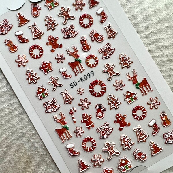 Holiday Nail Decals - Etsy