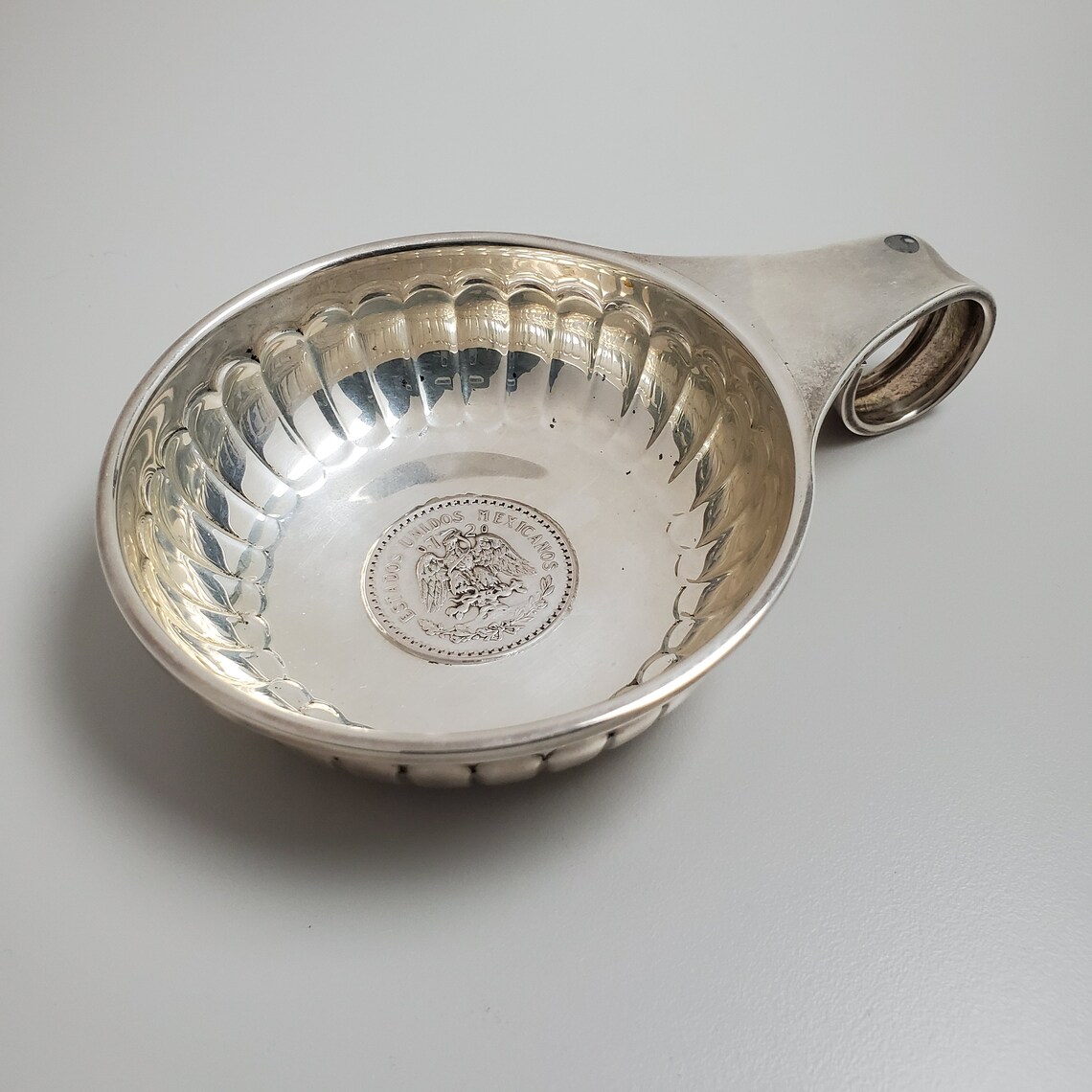 Sterling Silver Wine Taster Tastevin 1945 Un Peso TANE Mexico - Etsy
