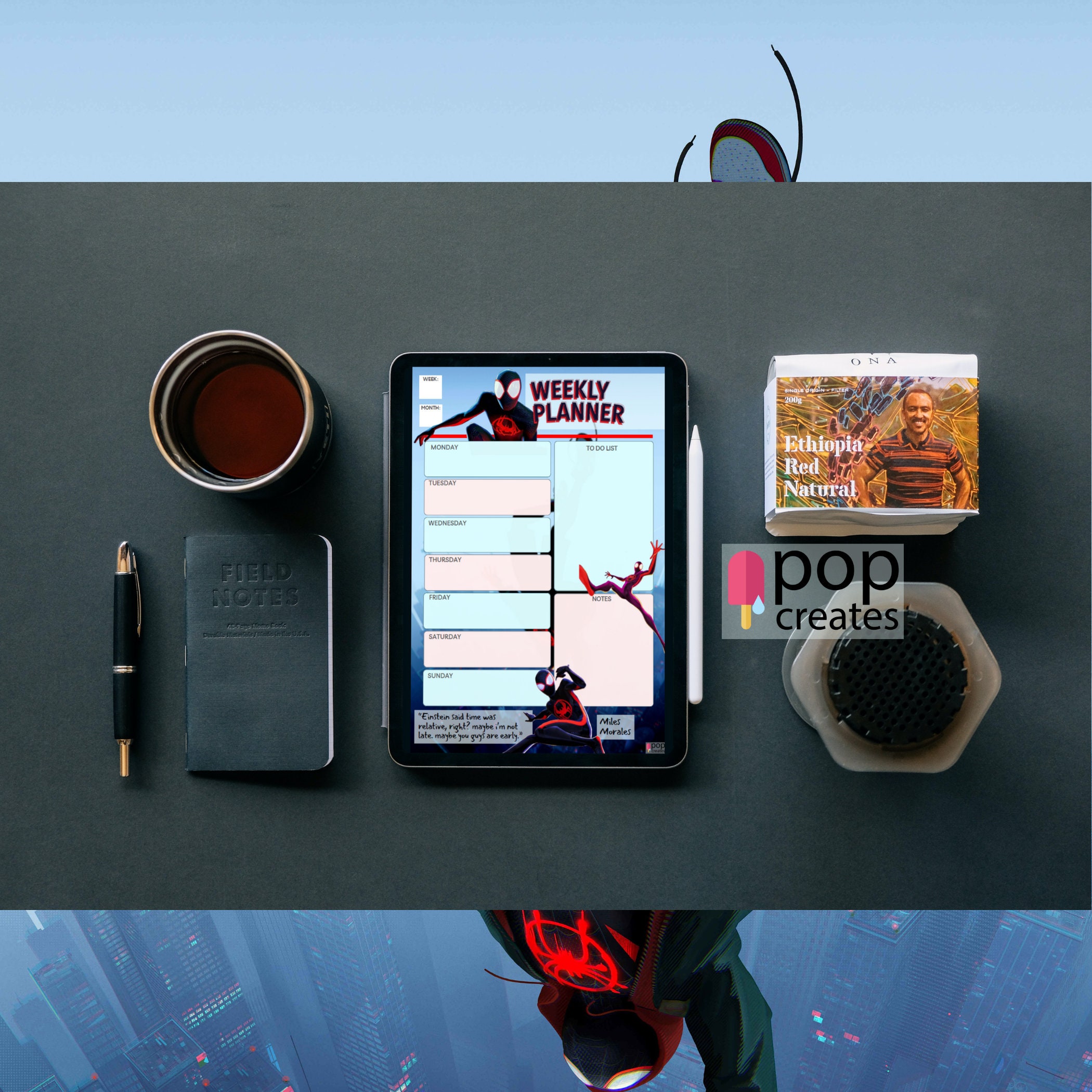 Spiderman Into the Spider-verse Themed Weekly Planner Digital Template ...