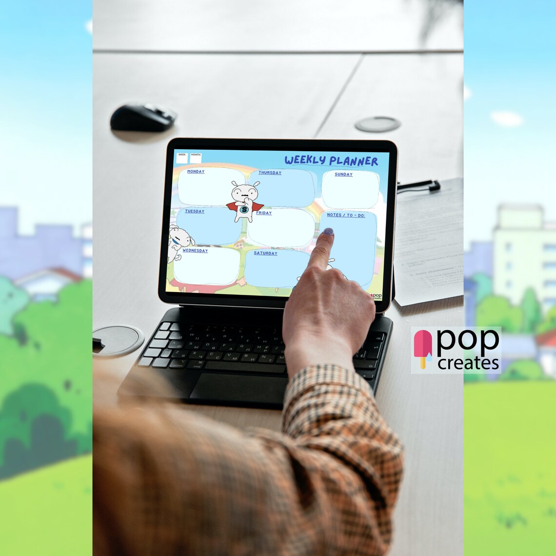 Crayon Shin Chan Themed Weekly Planner Digital Template Undated 6 Weeks ...