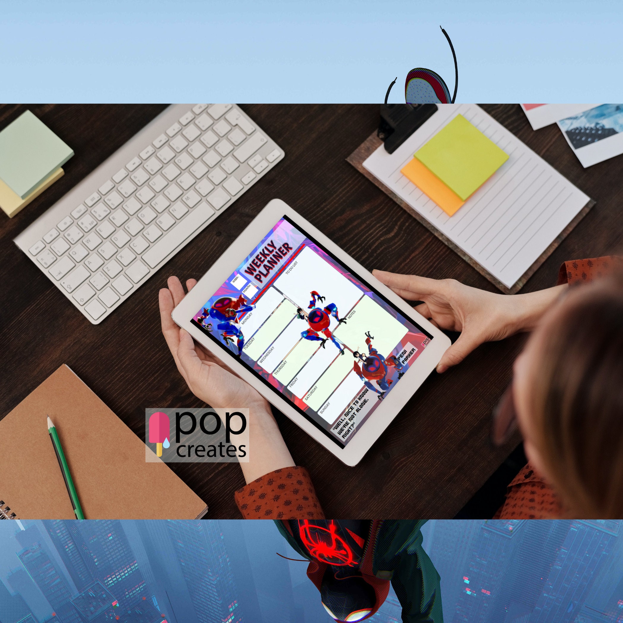 Spiderman Into the Spider-verse Themed Weekly Planner Digital Template ...