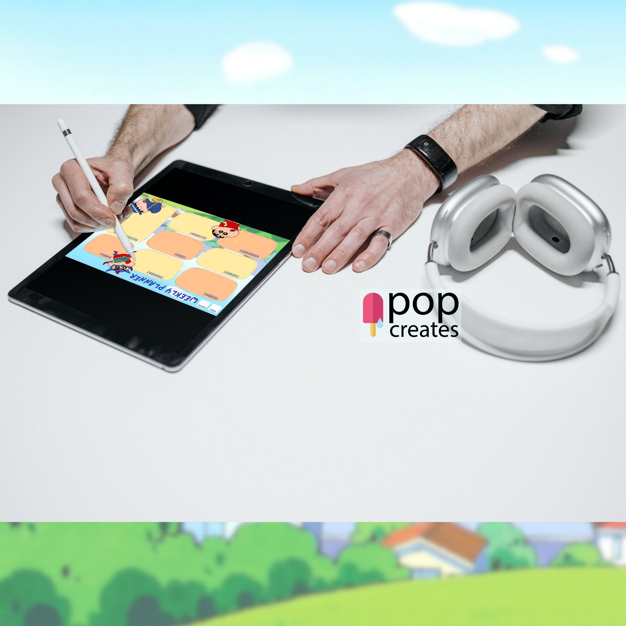 Crayon Shin Chan Themed Weekly Planner Digital Template Undated 6 Weeks ...