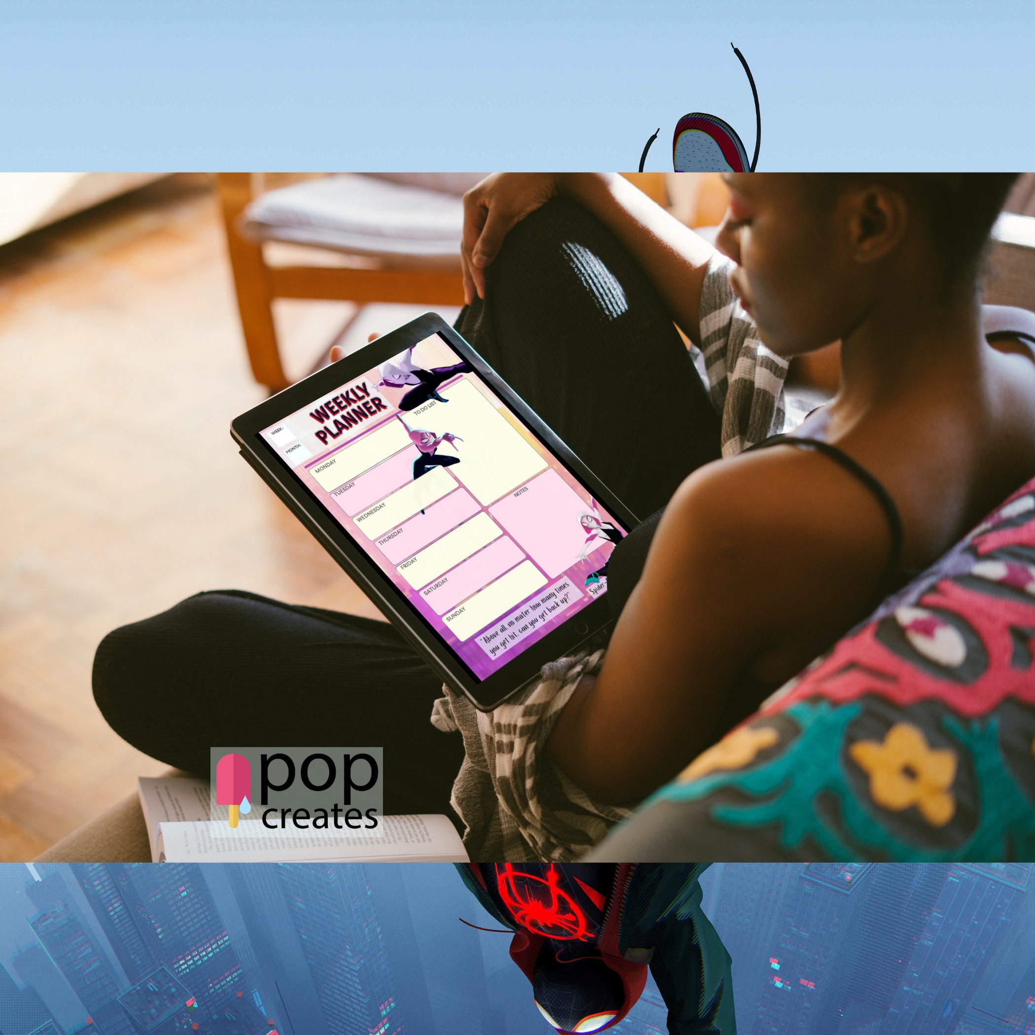 Spiderman Into the Spider-verse Themed Weekly Planner Digital Template ...