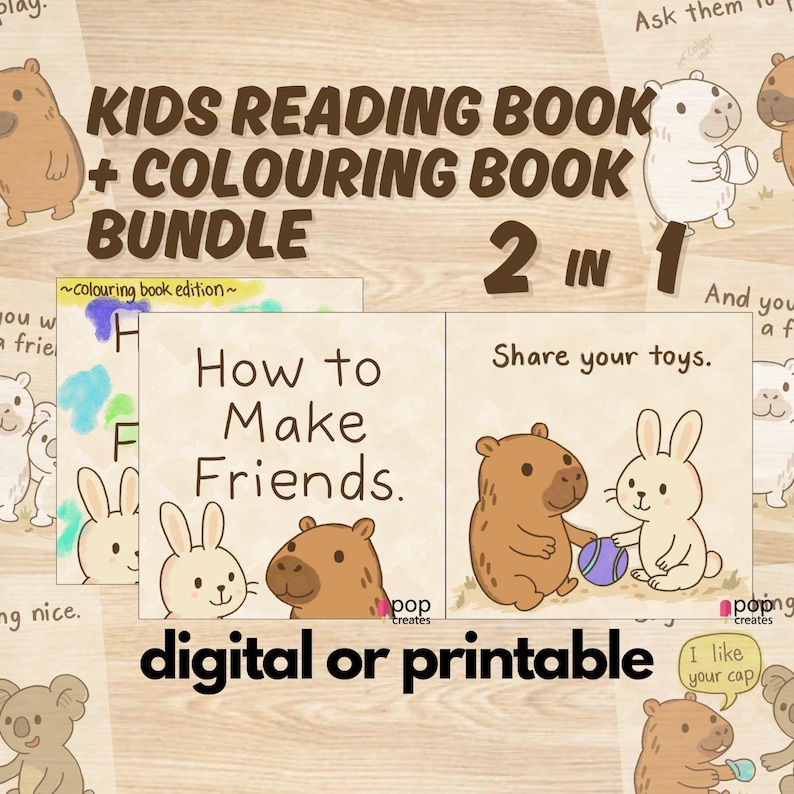 How to Make Friends Reading Printable Coloring Activity | Digital ...