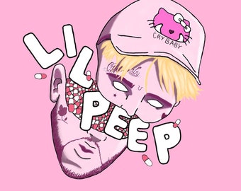 Lil peep sticker | Etsy