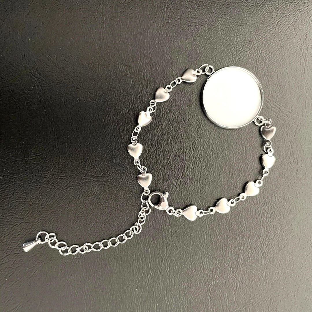 Sublimation Blank Bracelet, Blank Heart Bracelet, Sublimation Jewelry ...
