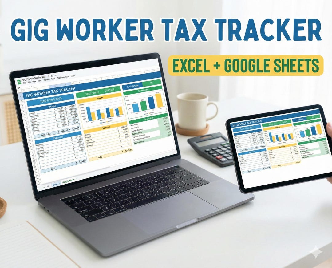 Gig Worker Tax Tracker | Excel Sheets | Google Sheets | Automated ...