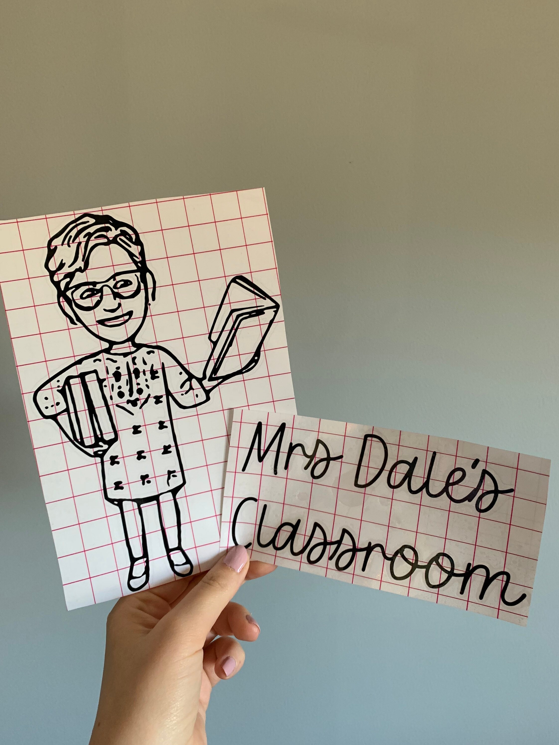 Personalised Teacher Bitmoji Decal Classroom Decor for - Etsy UK