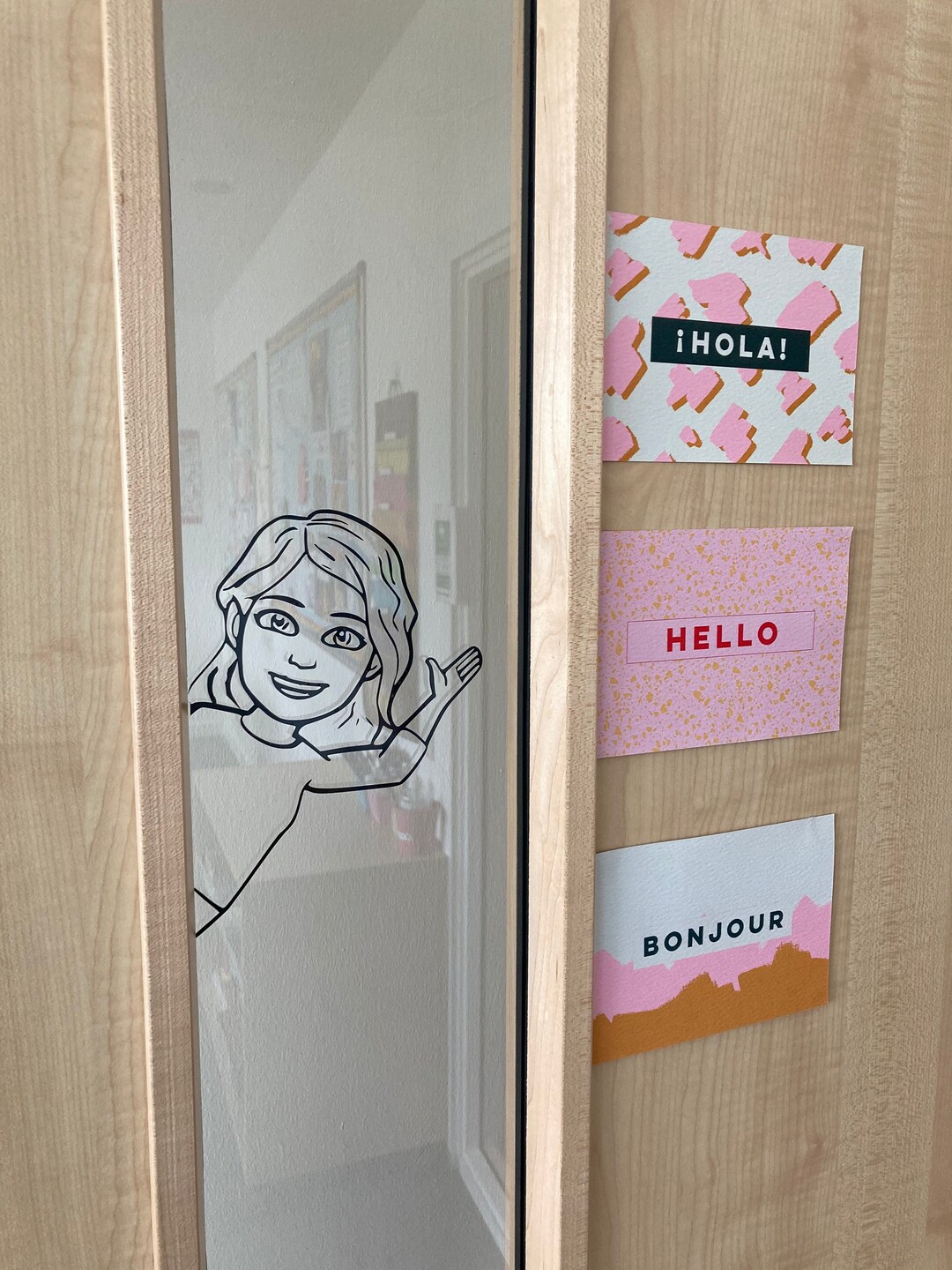 Personalised Teacher Bitmoji Decal - Classroom Decor for Doors, Windows ...