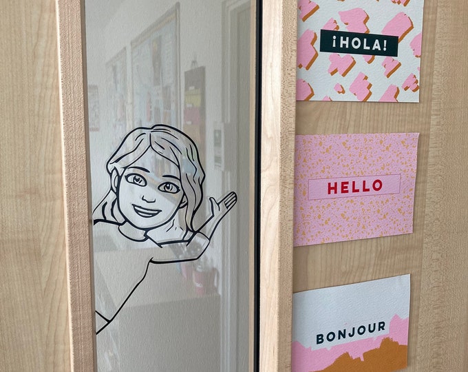 Personalised Teacher Bitmoji Decal - Classroom Decor for Doors, Windows ...