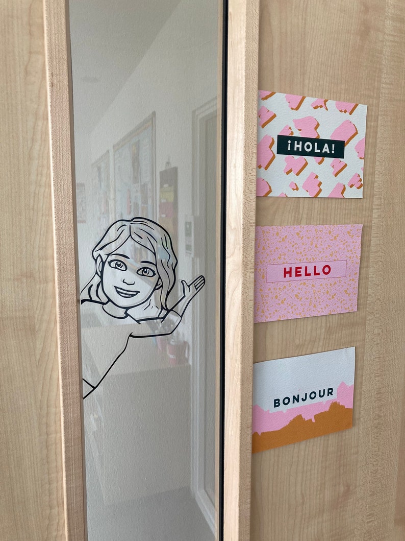 Personalised Teacher Bitmoji Decal Classroom Decor for - Etsy