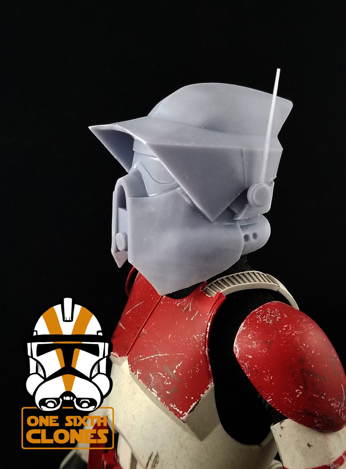 1/6 Scale Hound ARF Clone Trooper Helmet Blank for Custom Figure Fits ...