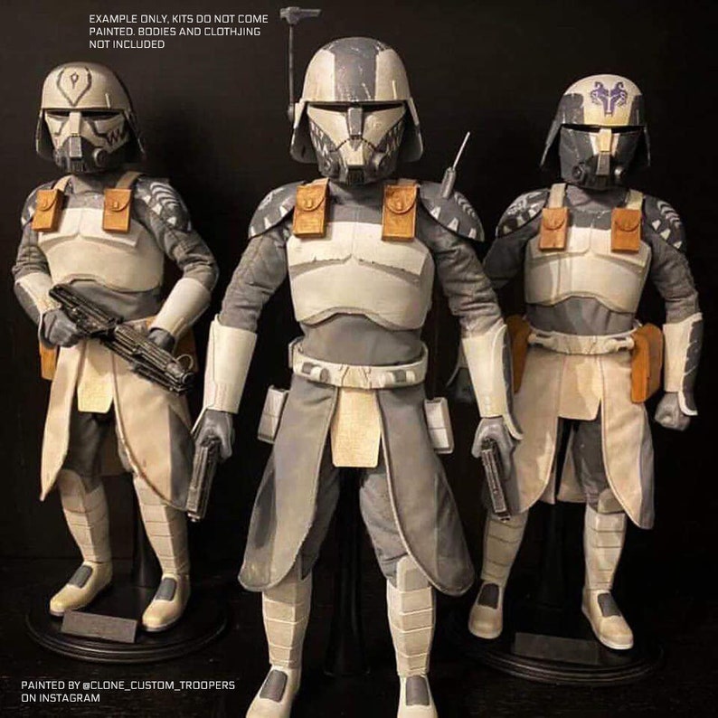 1/6 Scale Desert Wolfpack Clone Trooper Wolffe Armor Kit Blank for ...