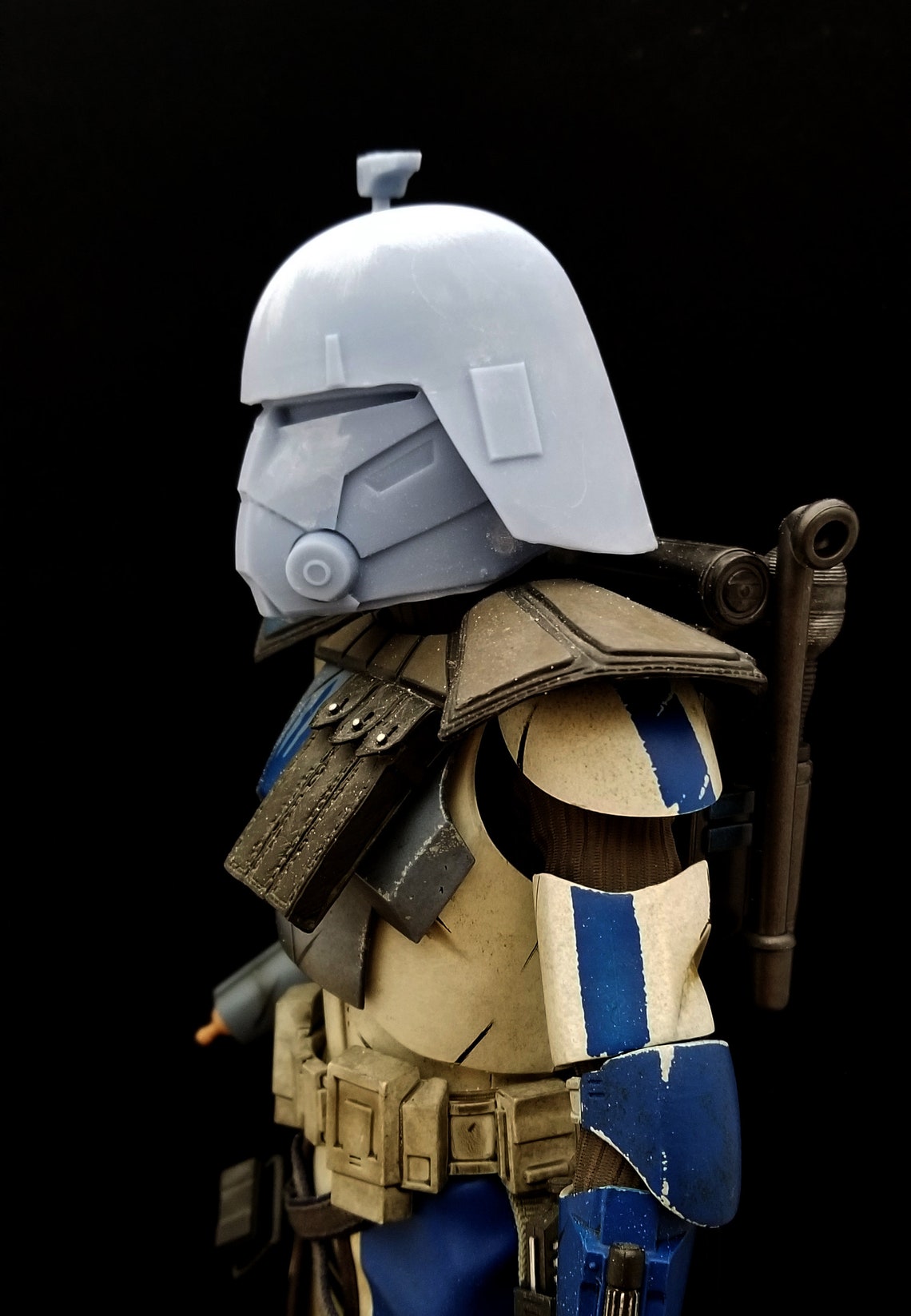 1/6 Scale Clone Commander Wolffe Desert Helmet Blank for Custom Figure ...