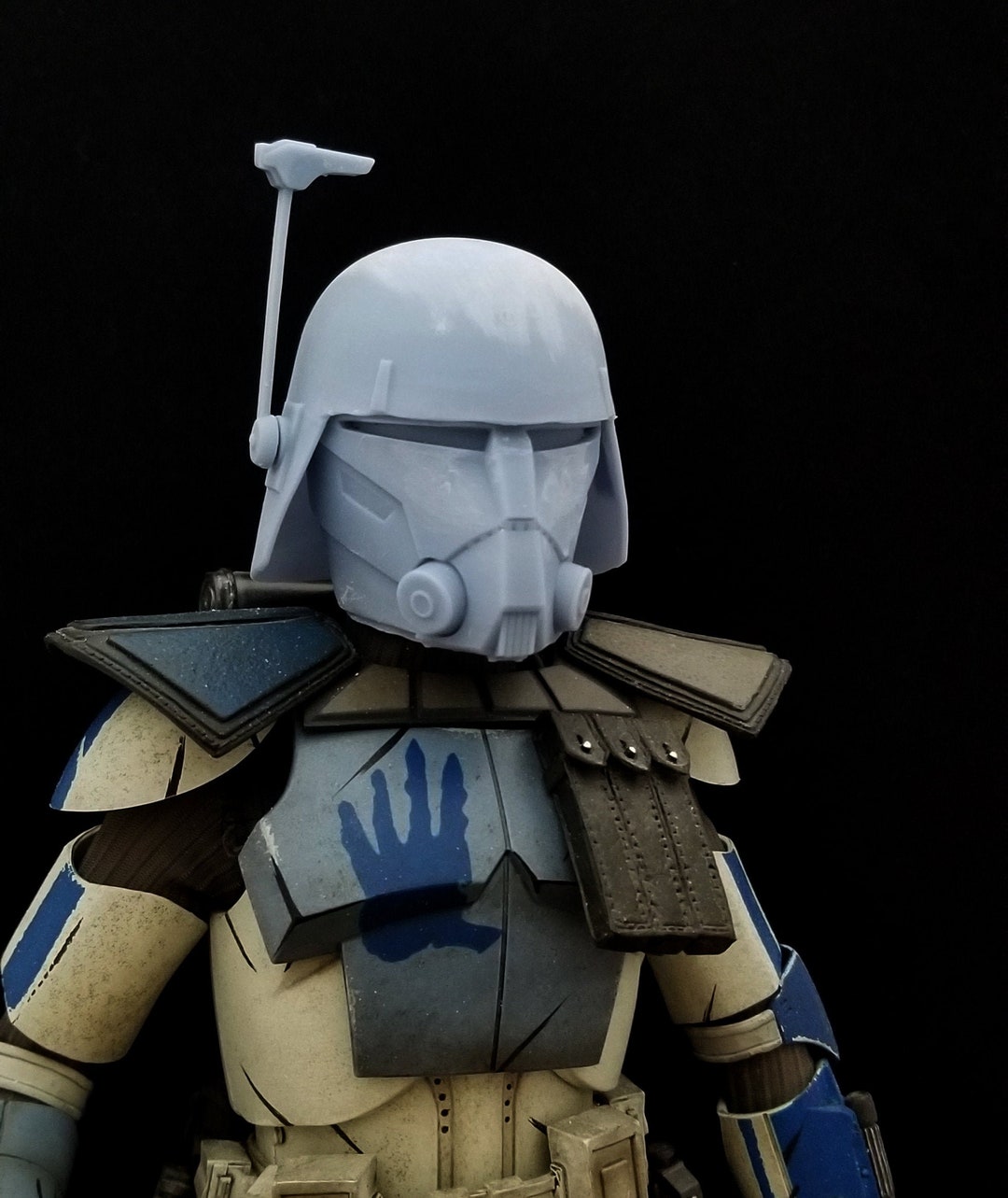 1/6 Scale Clone Commander Wolffe Desert Helmet Blank for Custom Figure ...