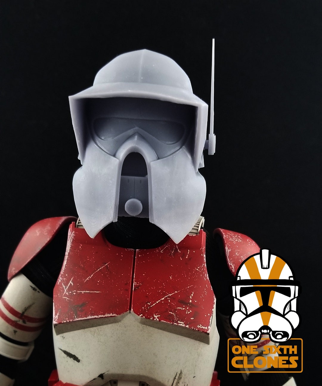 1/6 Scale Hound ARF Clone Trooper Helmet Blank for Custom Figure Fits ...
