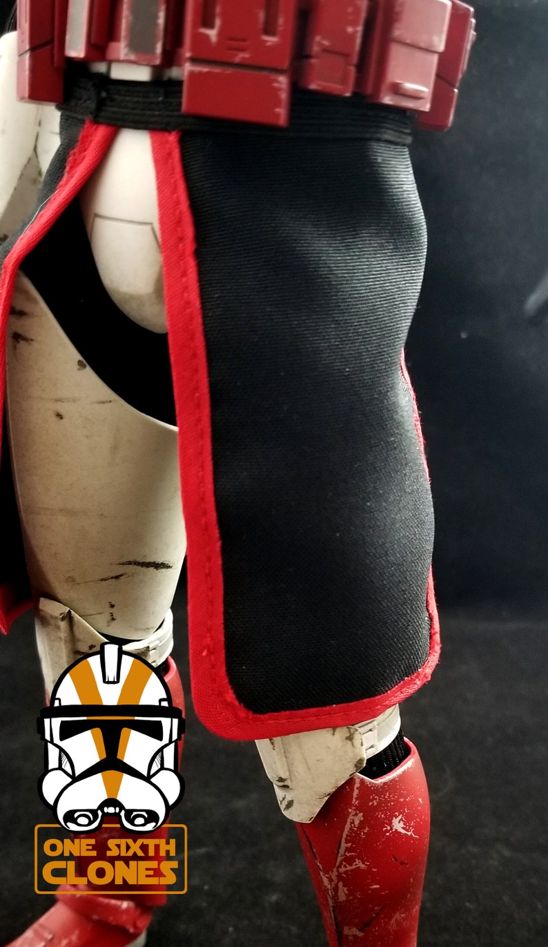 1/6 Scale Black/red Clone Trooper Kama 100% Fabric Handstitched for ...