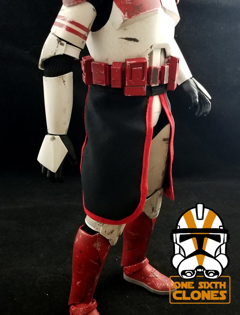 1/6 Scale Black/red Clone Trooper Kama 100% Fabric - Etsy