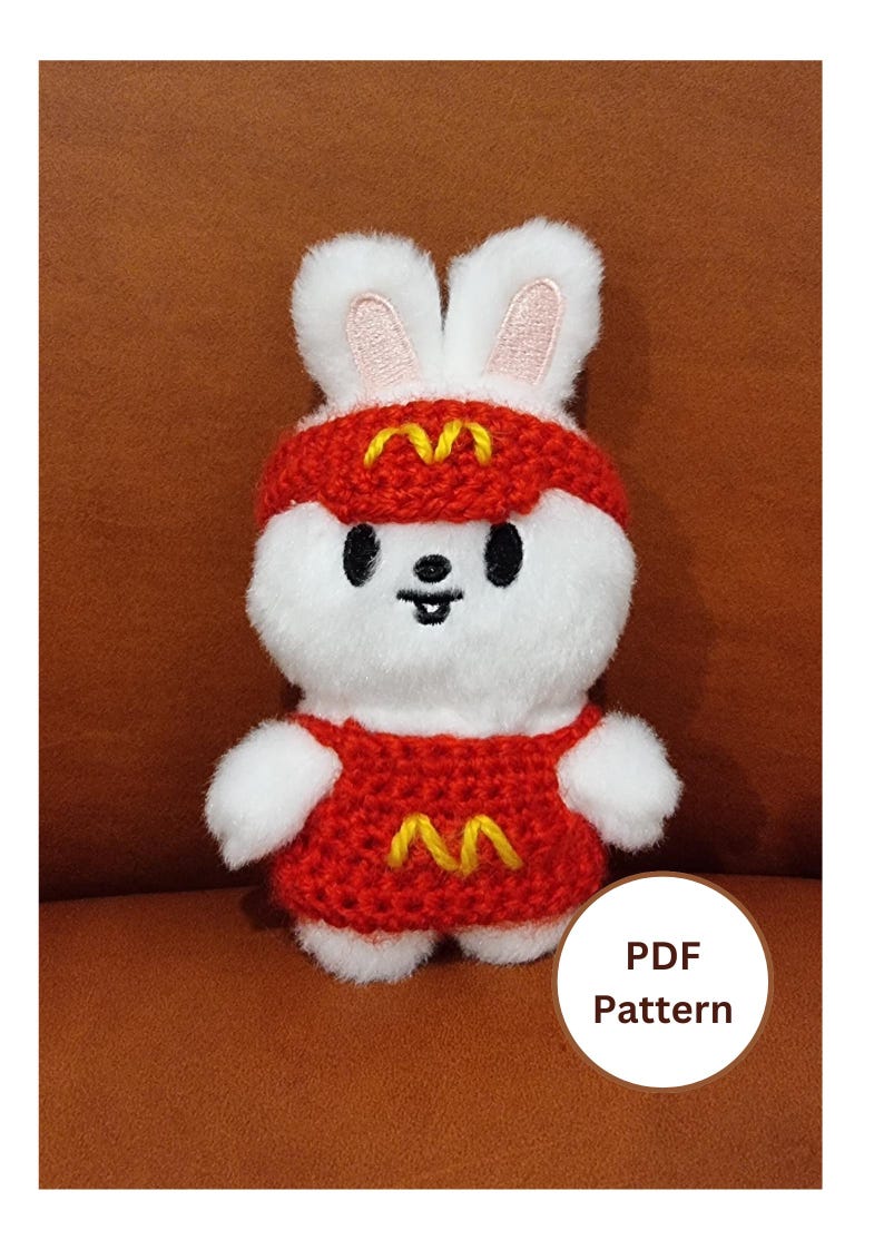 PDF Pattern Mcdonalds Uniform for Skzoo and 10cm Kpop Plushy and Dolls ...